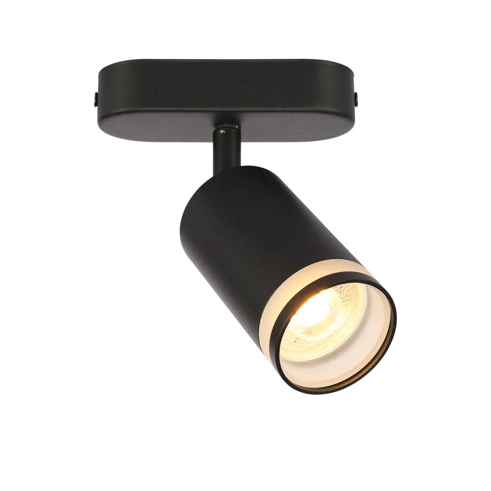 Circular Glow GU10 Spotlight Fixture with Rotatable Heads and PMMA Ring ...
